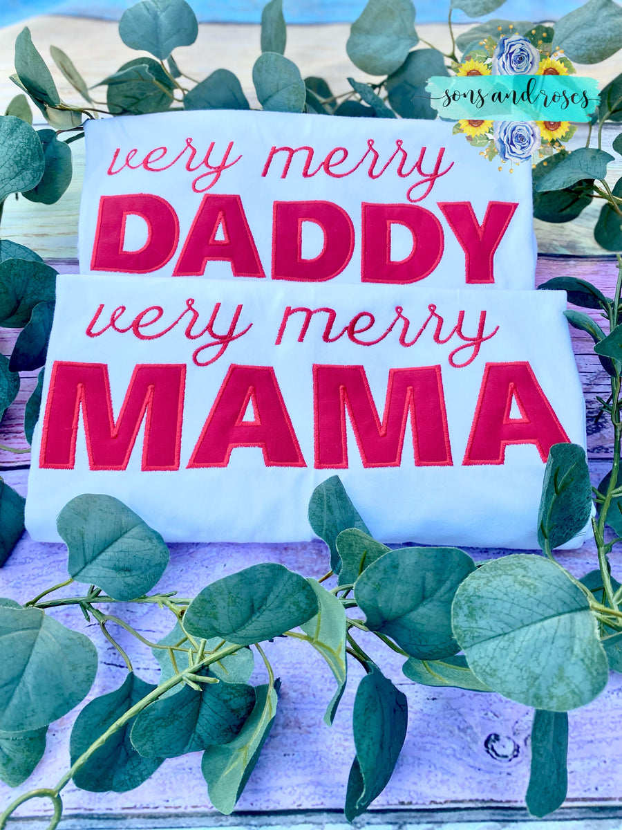 Very Merry appliqué design – Sons and Roses